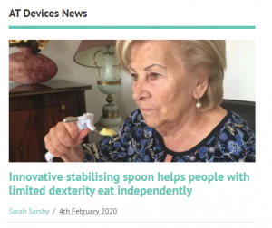 AT Today : "Innovative stabilising spoon helps people with limited ...